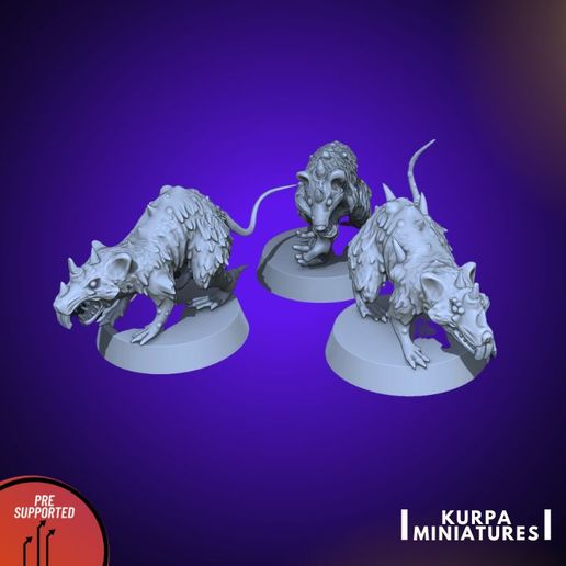 STL file Giant Rat 🐀 ・Template to download and 3D print・Cults