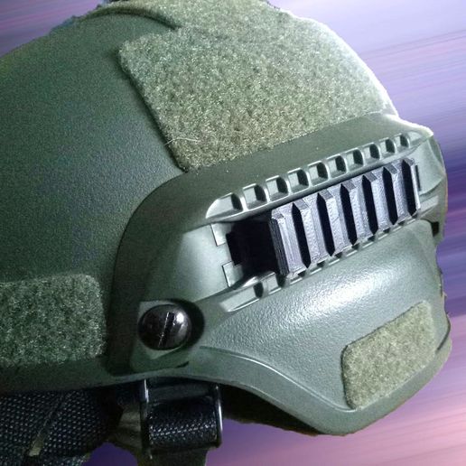 🪖 Tactical Helmet Side Picatinny Rail Airsoft・ STL File for 3D printing ...