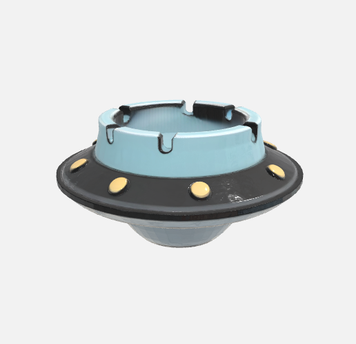 👽 3D alien UFO ashtray - original design for printing and geek ...