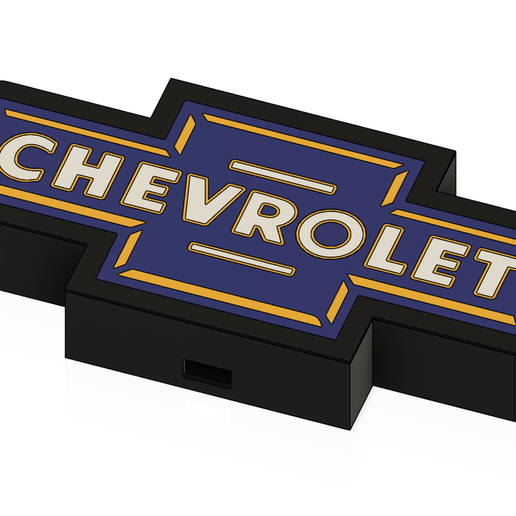3MF file 1914-1934 Chevrolet Logo Lightbox 🚙 (STEP)・3D printer model to ...
