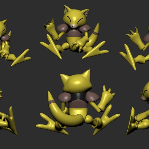 STL file Pokemon - Abra with 2 poses 🐉 ・3D print design to download・Cults