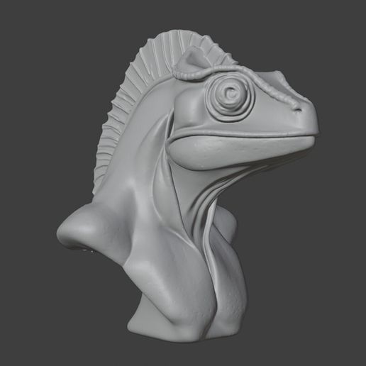 👤 Chameleon Bust 3D STL Printable - 3D Model STL・ STL File for 3D ...