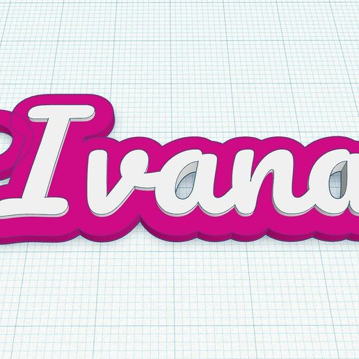 🗝️ Fancy Keychain Name Tag - Ivana・Archivo STL para ・Cults