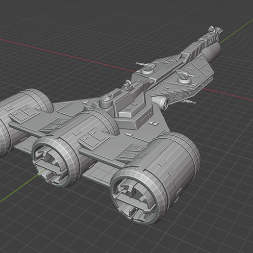 ⭐ Star wars Charger C70 Corvette・Free 3D File for 3D printing・Cults
