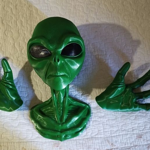 👽 ALIEN WALL MOUNTED - NO SUPPORTS・3D Print with the Anycubic Kobra Neo ...