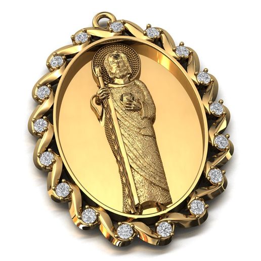 📿 St. Jude Pendant – High Detail 3D Print Model (STL/3DM)・ STL File for 3D printing・Cults