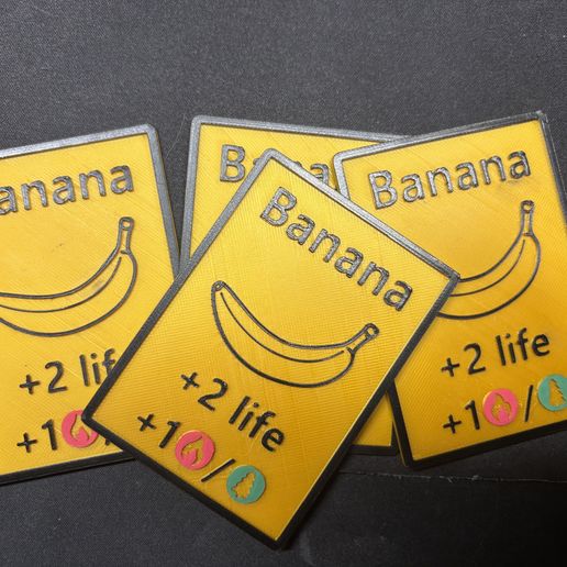 🍌 MTG Banana Token・ STEP File for 3D printing・Cults