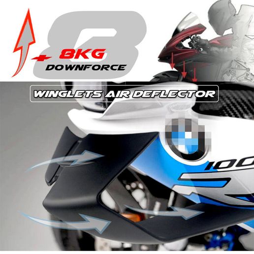 🏍️ BMW M1000RR Motorcycle Winglet / Spoiler / Fairing Side Wings ...