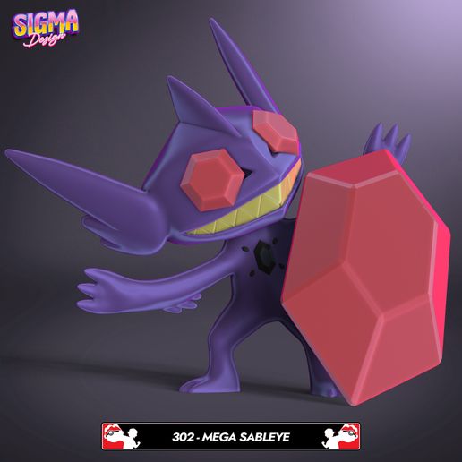 🐉 302 mega sableye・ 3D File for 3D printing・Cults