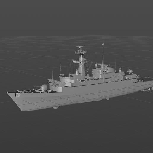🚢 Digital model of the British Amazon Type 21 class frigate・ OBJ File ...