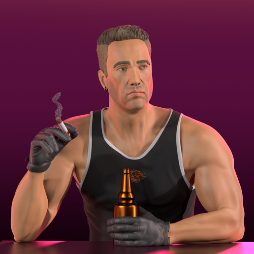 STL file Billy Herrington in a bar meme figurine Gachimuchi 🍺 ・3D print ...