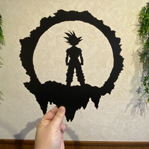 🐉 Goku - Dragon ball Z - 2D Silhouette・Free STL File for 3D printing ...