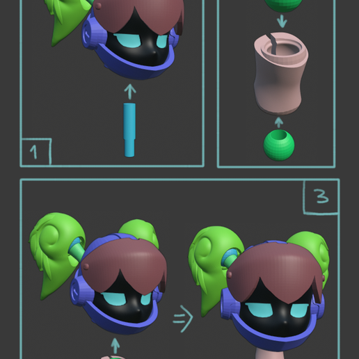 ♀️ Kozma Spiral Knights・Archivo 3D para Impresión 3D・Cults