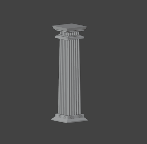 👴 Simple Roman pillar・Free OBJ File for 3D printing・Cults