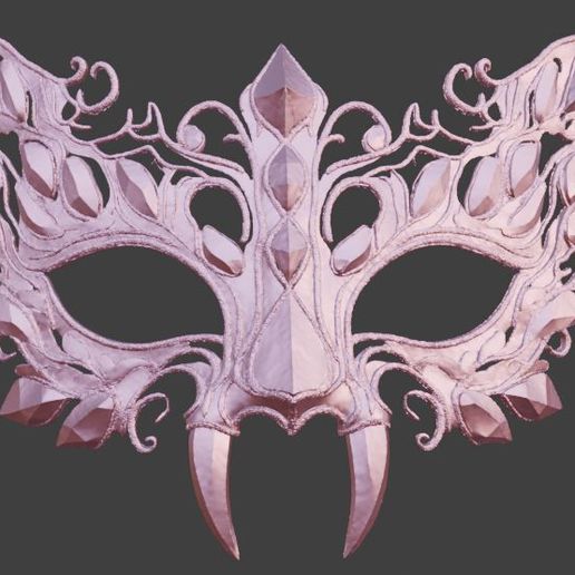 🐉 Obsidian Dragon Scale Fantasy Masquerade Mask・ STL File for 3D ...