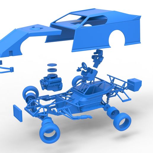 🚗 Diecast Dirt Modified stock car while turning Scale 1:25・ 3D File for ...