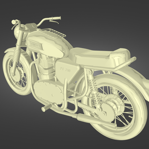 🔱 1965 Triumph Trident P1 prototipo・Archivo STL para ・Cults