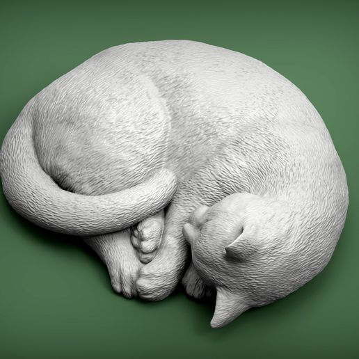 😴 Sleeping cat 3D print model・ 3D File for ・Cults