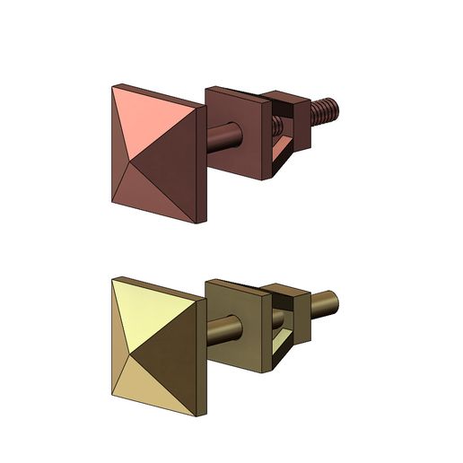 STL file Simple pyramid stud earring 3D print model 💍 (3MF and STEP)・3D ...