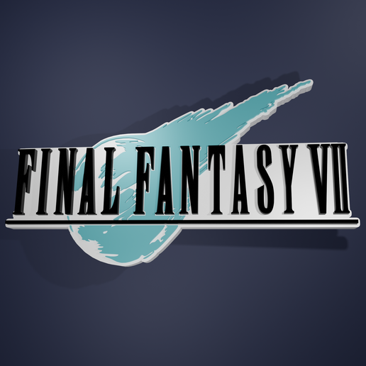 🎨 Final Fantasy VII Logo in 3 Colors per layer - Gamer Decoration・ STL ...