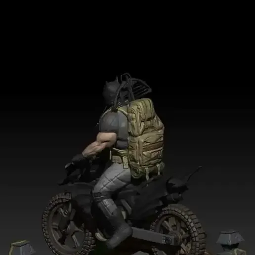 🏍️ Estatua de Batman en Moto STL Modelo de impresión 3D・Archivo STL ...