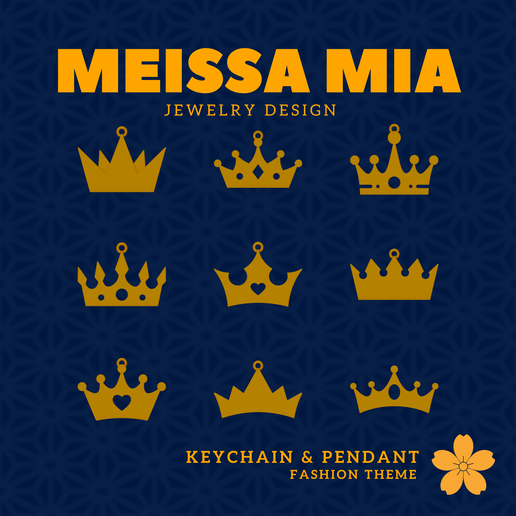 📁 Pocket Royalty – 3D Print File for Crown & Tiara Keychain or Pendant ...