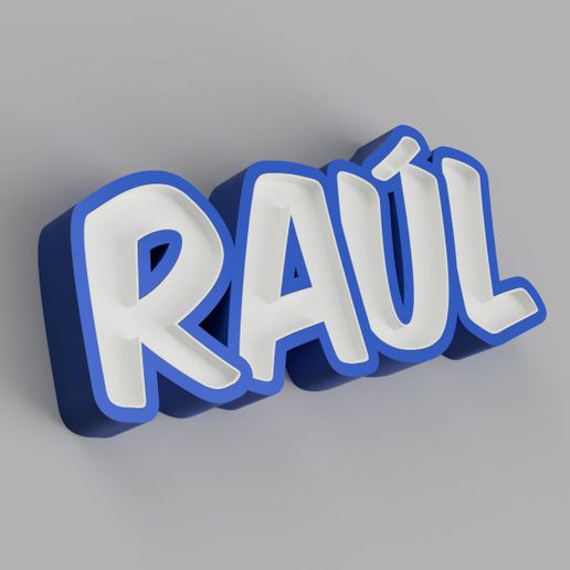 🔦 NAMELED RAÚL - LED LAMP WITH NAME・ 3D File for ・Cults