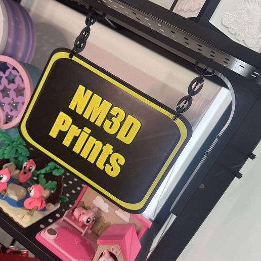 👽 Hanging shop/stall sign for Business・ 3MF File for 3D printing・Cults