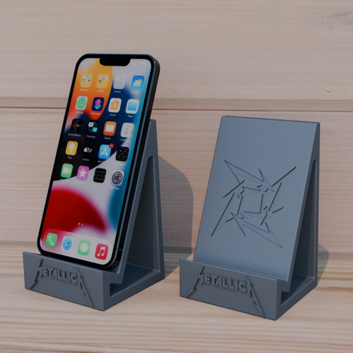 📞 phone stand metallica・ STL File for 3D printing・Cults