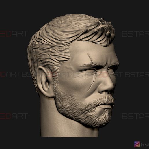 🦸 Thor Head - Chris Hemsworth - Avenger - Infinity War 3D print model ...