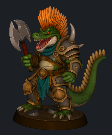 🐊 Croc Warlord・ STL File for 3D printing・Cults