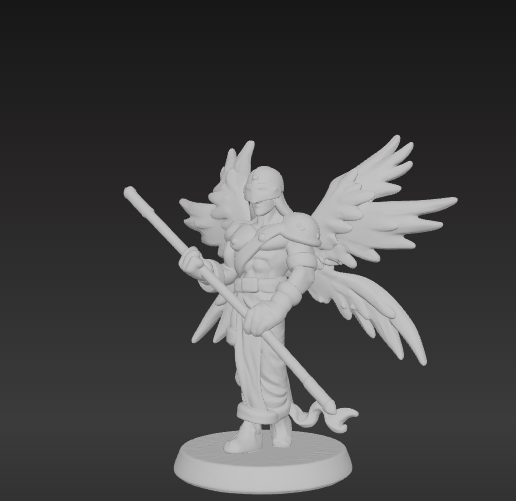 🐉 Digimon Miniature For RPG - Angemon・ STL File for 3D printing・Cults