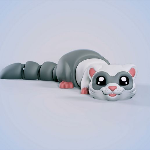 🗝️ Flexi Ferret Print In Place STL/3MF・ 3D File for 3D printing・Cults