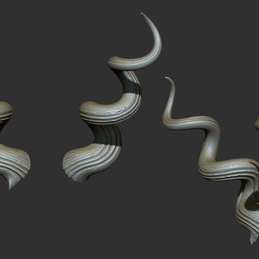 🤘 24 - Creature+Monster+Demon Horns・ 3D File for 3D printing・Cults