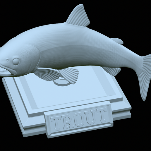 🐠 fish rainbow trout / Oncorhynchus mykiss trophy statue detailed ...