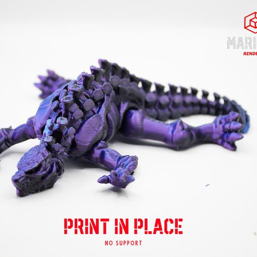 💀 skelleton printinplace base・Free STL File for 3D printing・Cults