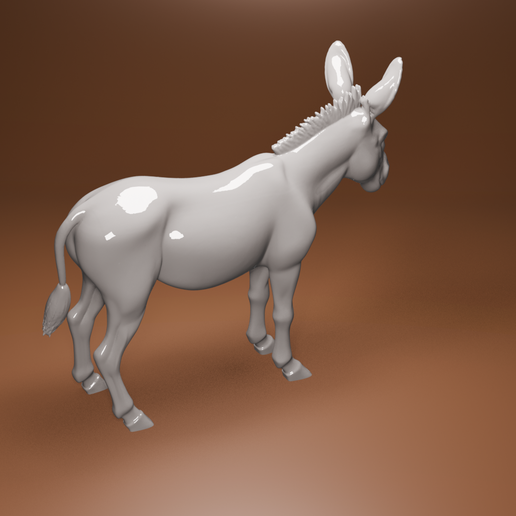 👾 Donkey 3D Model - STL for 3D Printing - Realistic Animal Figurine ...
