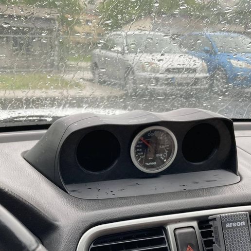 💨 Subaru Impreza WRX Triple Dash Gauge Pods holder 52mm・ STL File for ...