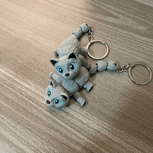 🐱 Articulated detail Cat Keychain – Flexible 3D Printed Pet Model・ STL ...