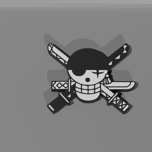 🎨 Zoro Flag One Piece - Wall Art Multicolor・ 3D File for 3D printing・Cults