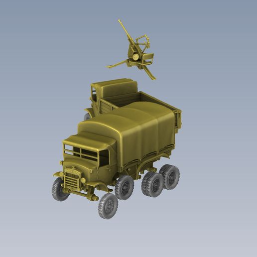 🇮🇹 Fiat SPA Dovunque 35 + option with Breda 20/65 (Italy, WW2)・ 3D File ...