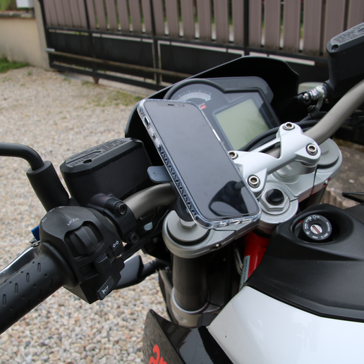 🏍️ DuoLock_Roadster motorcycle phone holder・ STL File for ・Cults