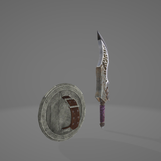 STL file MONSTER HUNTER WORLD KJARR SWORD AND SHIELD 👹 (OBJ)・Model to ...