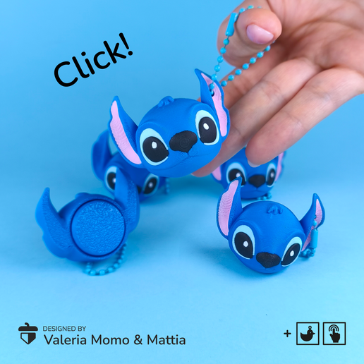 Stitch Head Clicker / Llavero 🌺🌴, Fan-Art de Lilo & Stitch Saga ...