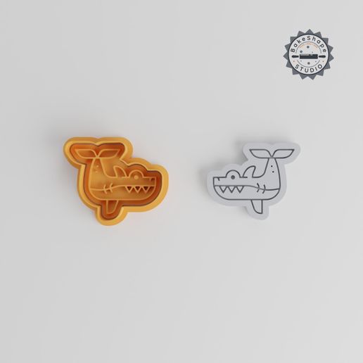 🦈 Shark Cookie Cutter & Stamp Set, Ocean Predator Shape for Fondant ...