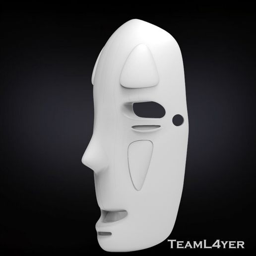 👹 No Face Spirit Away Mask・ OBJ File for 3D printing・Cults