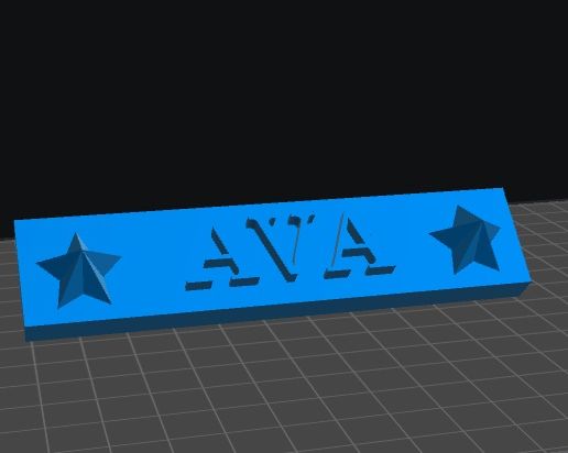 👾 Ava Nameplate・ 3D File for 3D printing・Cults
