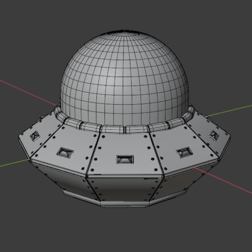 3D file Cartoon UFO 🛸 ・Model to download and 3D print・Cults