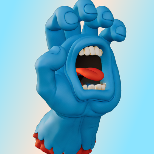 The Screaming Hand ( Santa Cruz ) Skateboarding Icon・ STL File for 3D ...