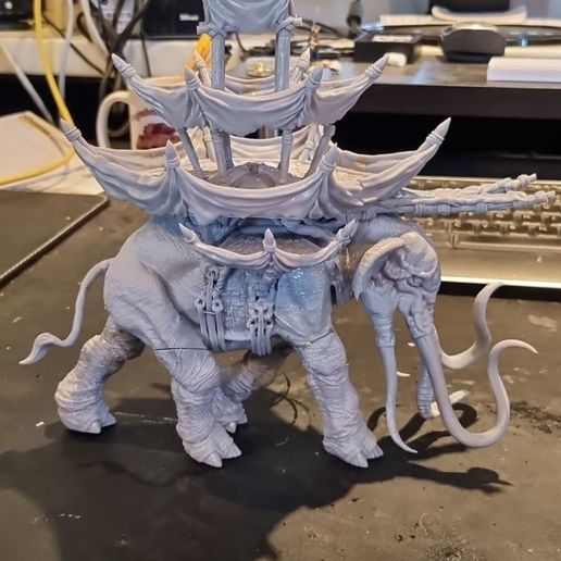 🐘 War Elephant of Far Desert・ STL File for 3D printing・Cults